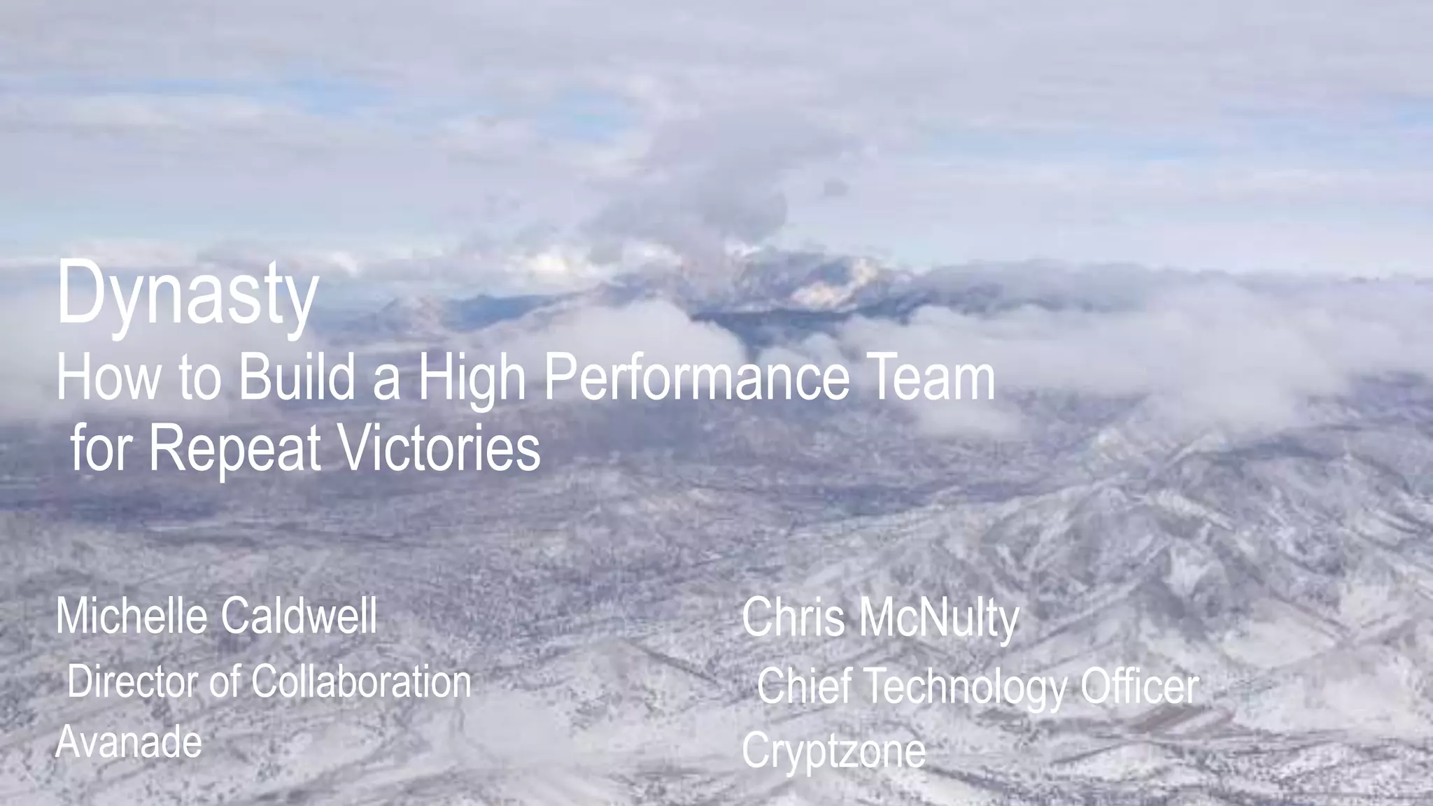 LavaCon 15- Dynasty - how to build a high performance team for repeat ...