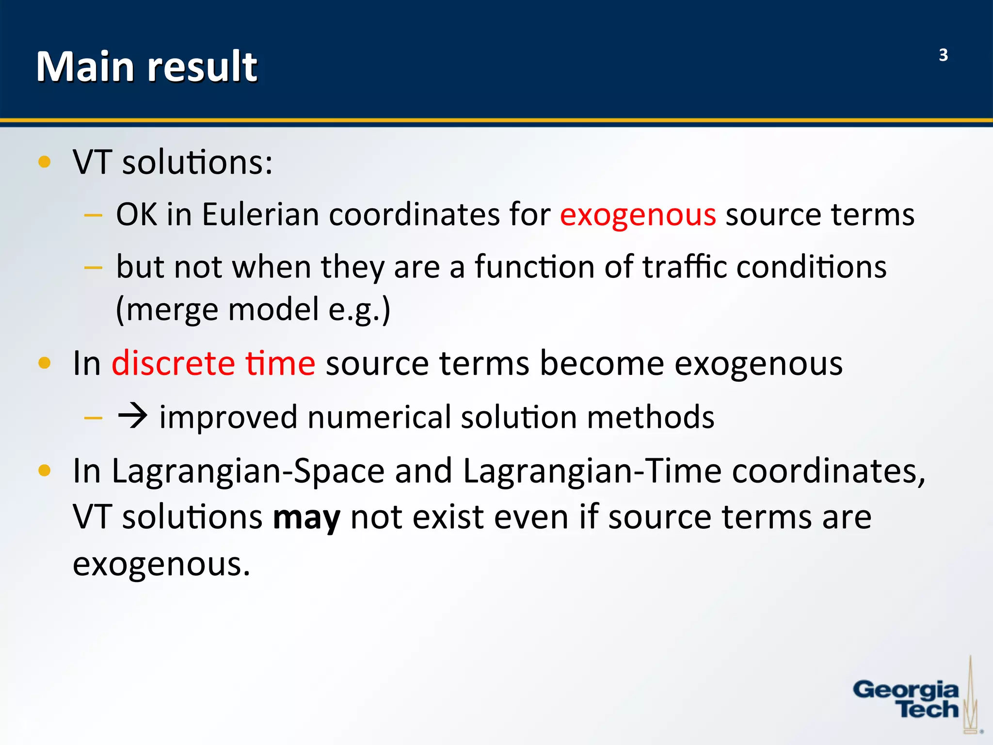 The Impact Of Source Terms In The Variational Representation Of Traffic Flow Ppt