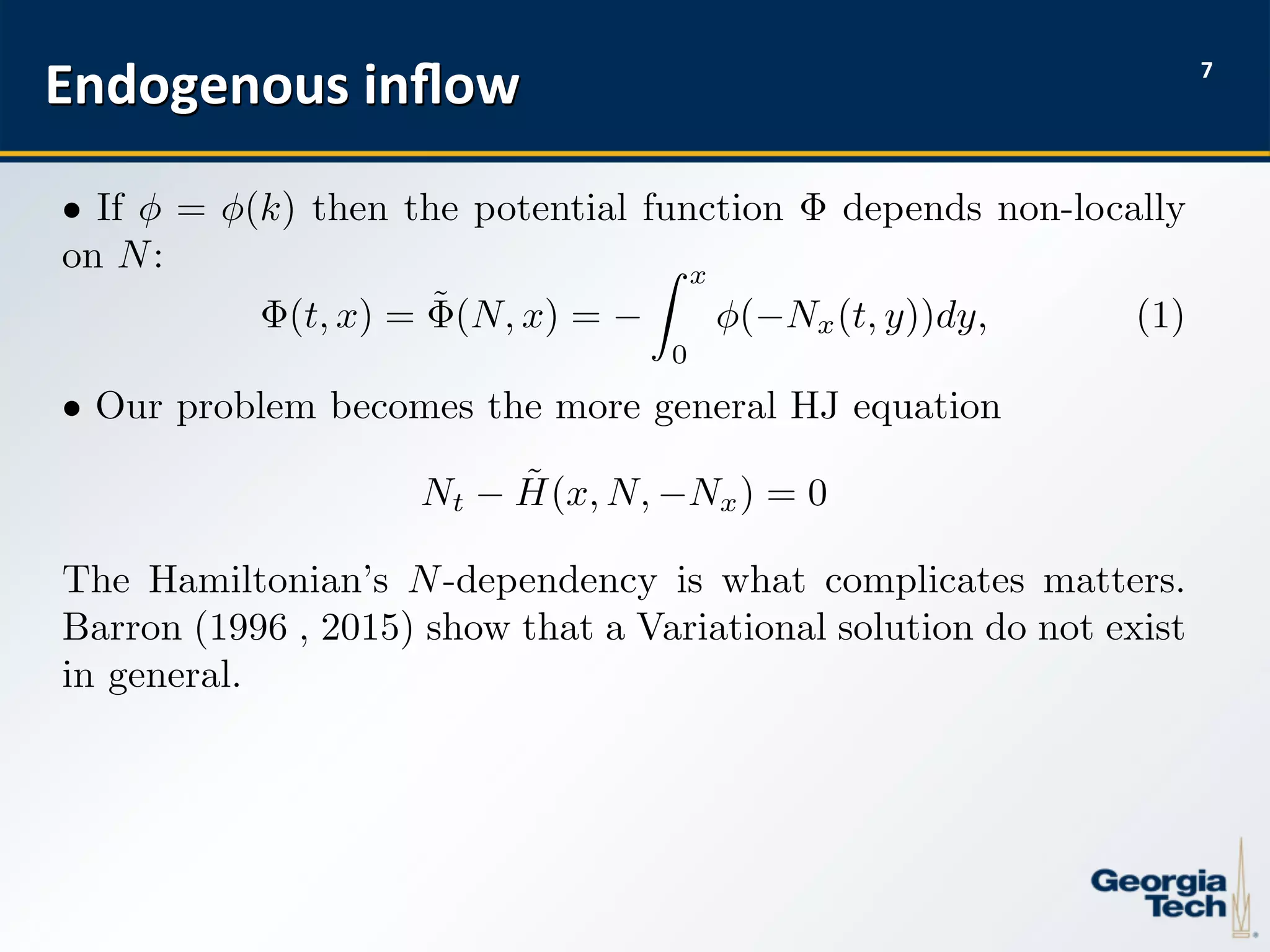 The Impact Of Source Terms In The Variational Representation Of Traffic Flow Ppt