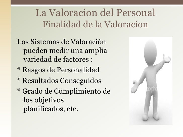La valoracion del personal admon.personal La valoracion del personal admon.personal