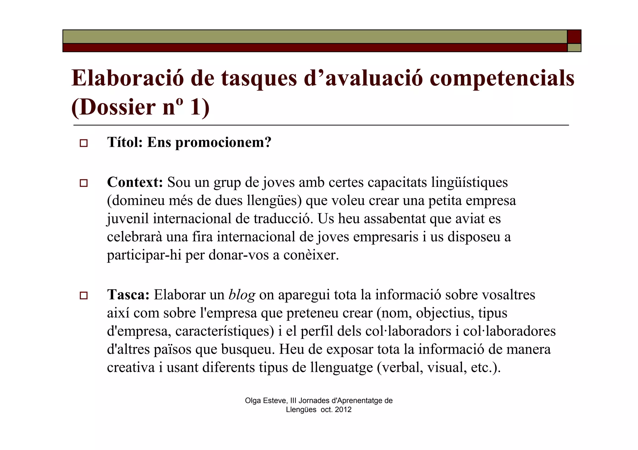 L'avaluació competencial Olga Esteve | PDF
