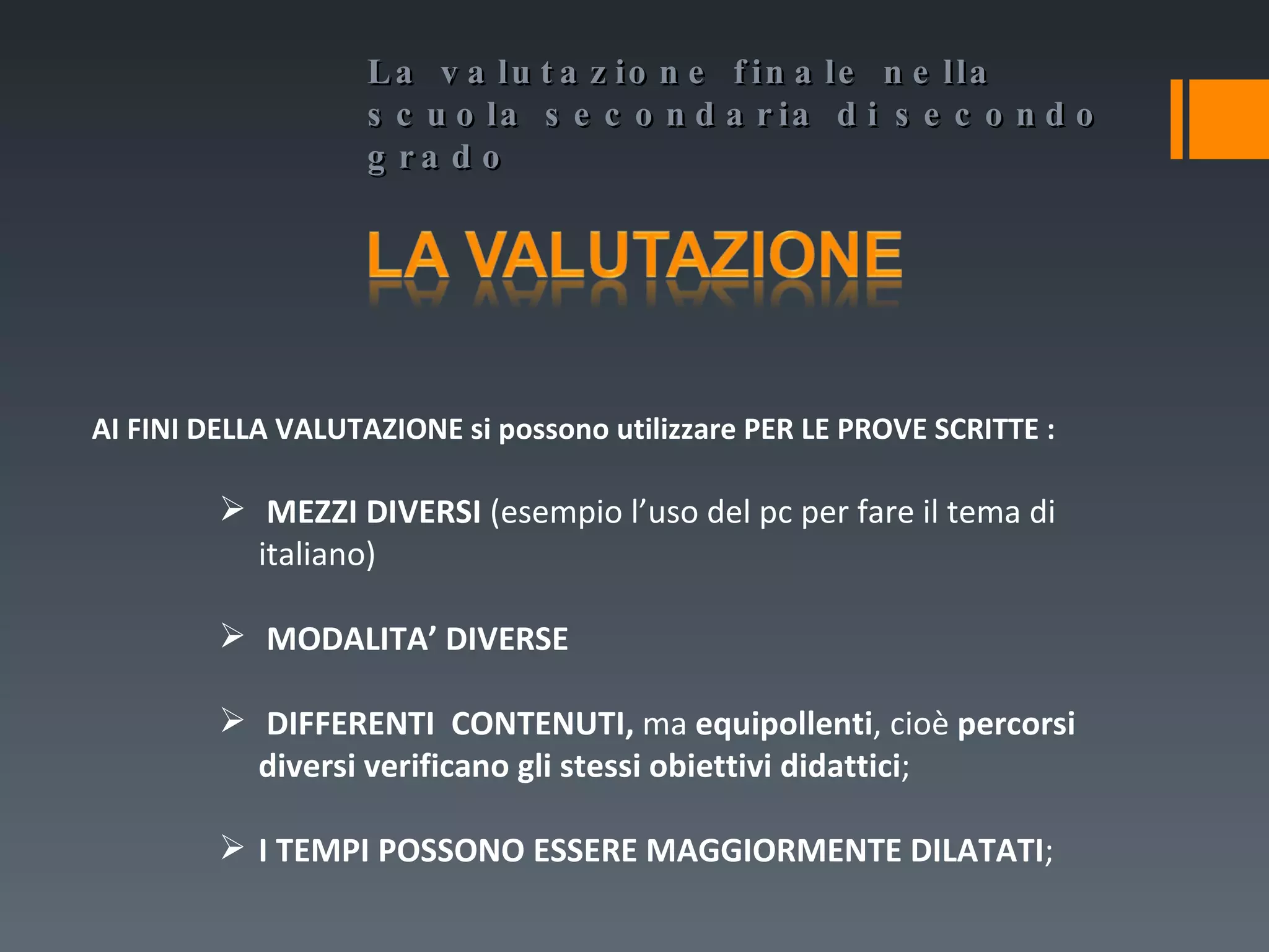 La Valutazione | PPT