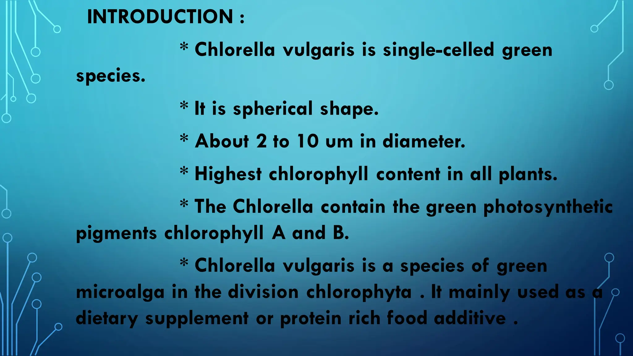 Chlorella introduction , Cultivation and applications | PDF
