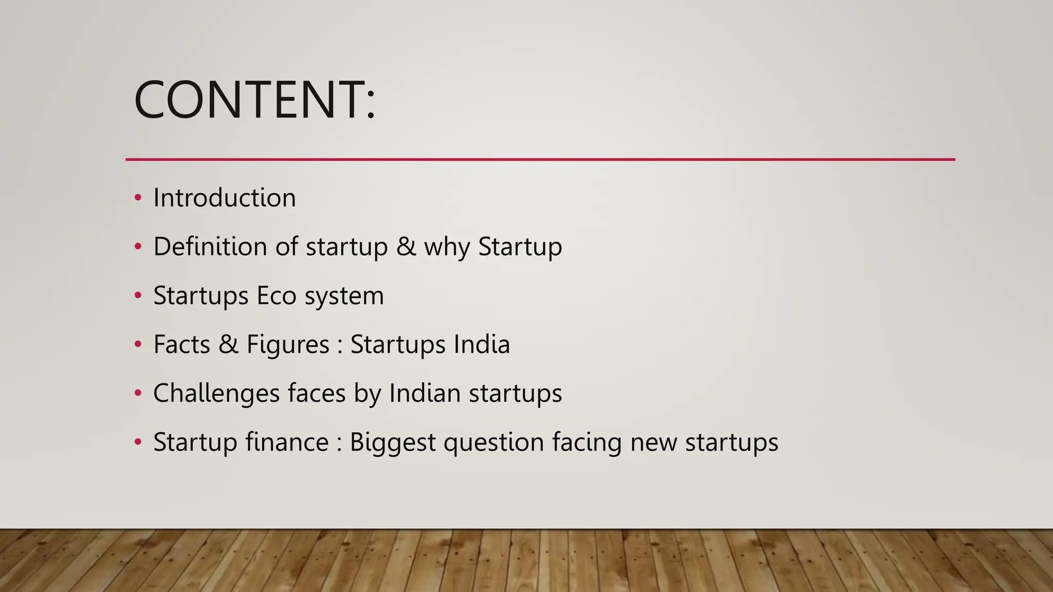 STARTUPS IN INDIA | PPTX