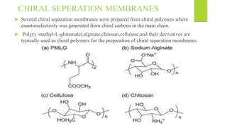 POLYMERS IN CHIRAL SEPARATION | PPTX | Chemistry | Science