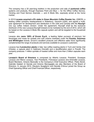 Lavazza | PDF