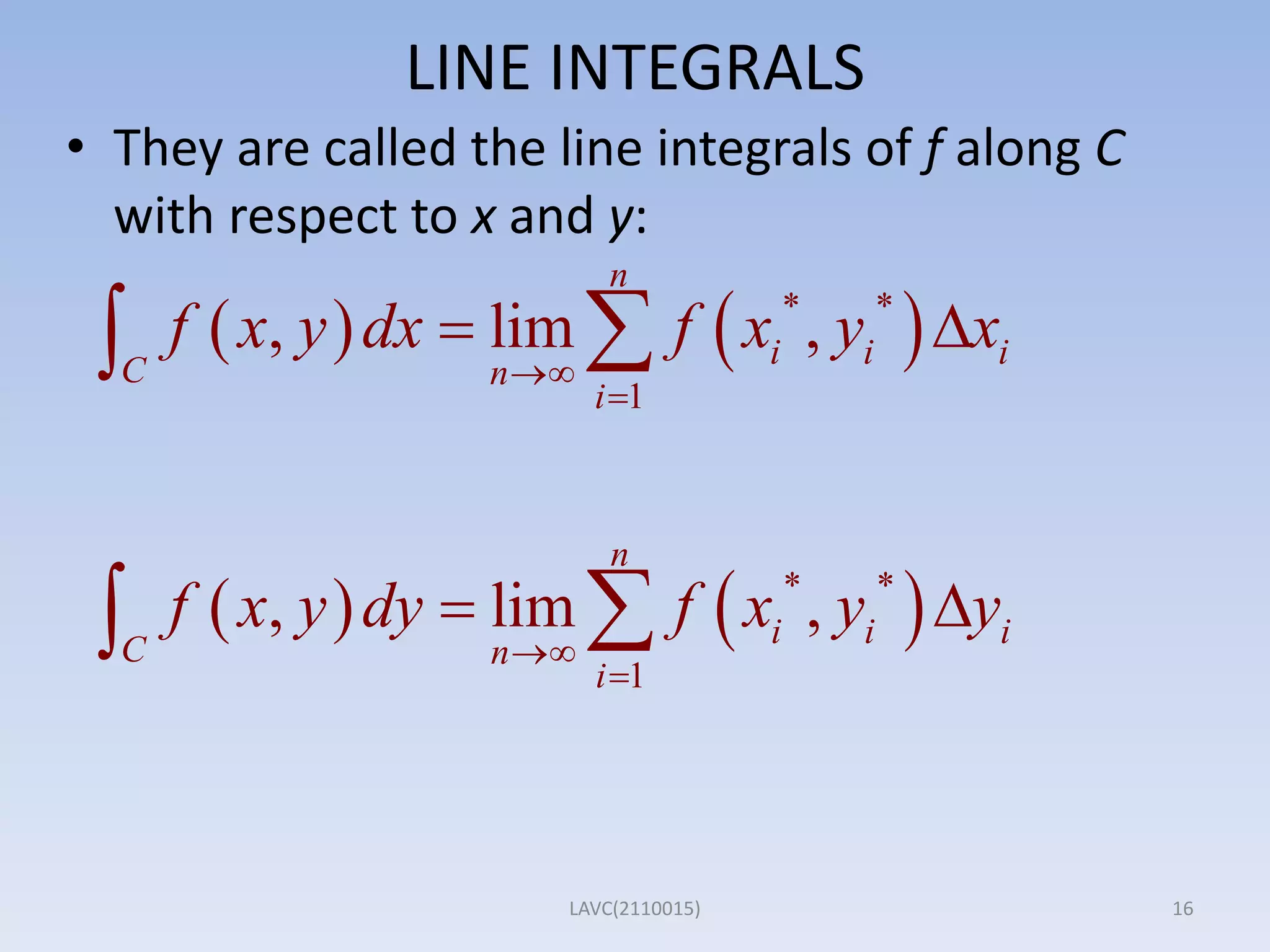 GTU LAVC Line Integral,Green Theorem in the Plane, Surface And Volume ...