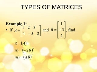 Matrices and System of Linear Equations ppt | PPTX