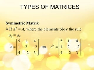 Matrices and System of Linear Equations ppt | PPTX