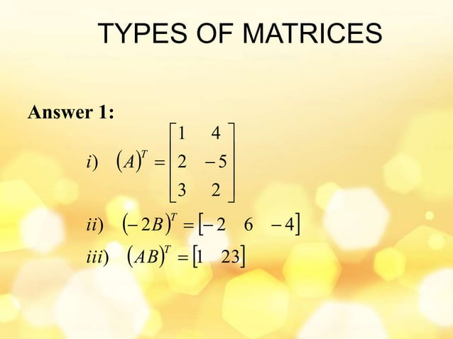 Matrices and System of Linear Equations ppt | PPT