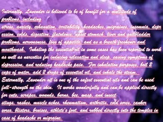 Lavender-MEDICINAL PROPERTIES | PPTX