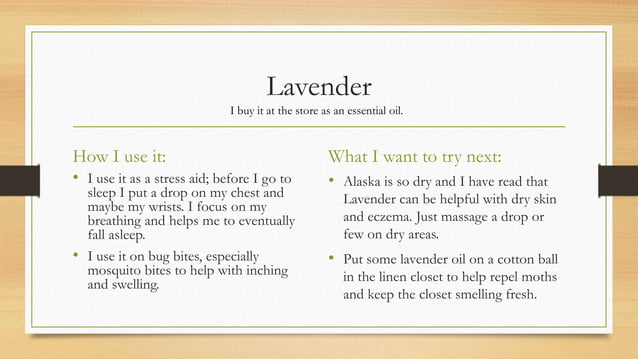 Lavender lab power point | PPTX | Herbs and Supplements | Alternative ...