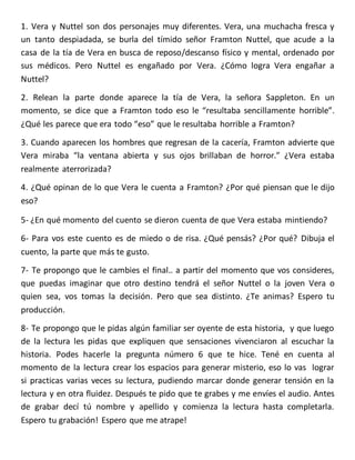 La ventana 6 to lengua | DOCX