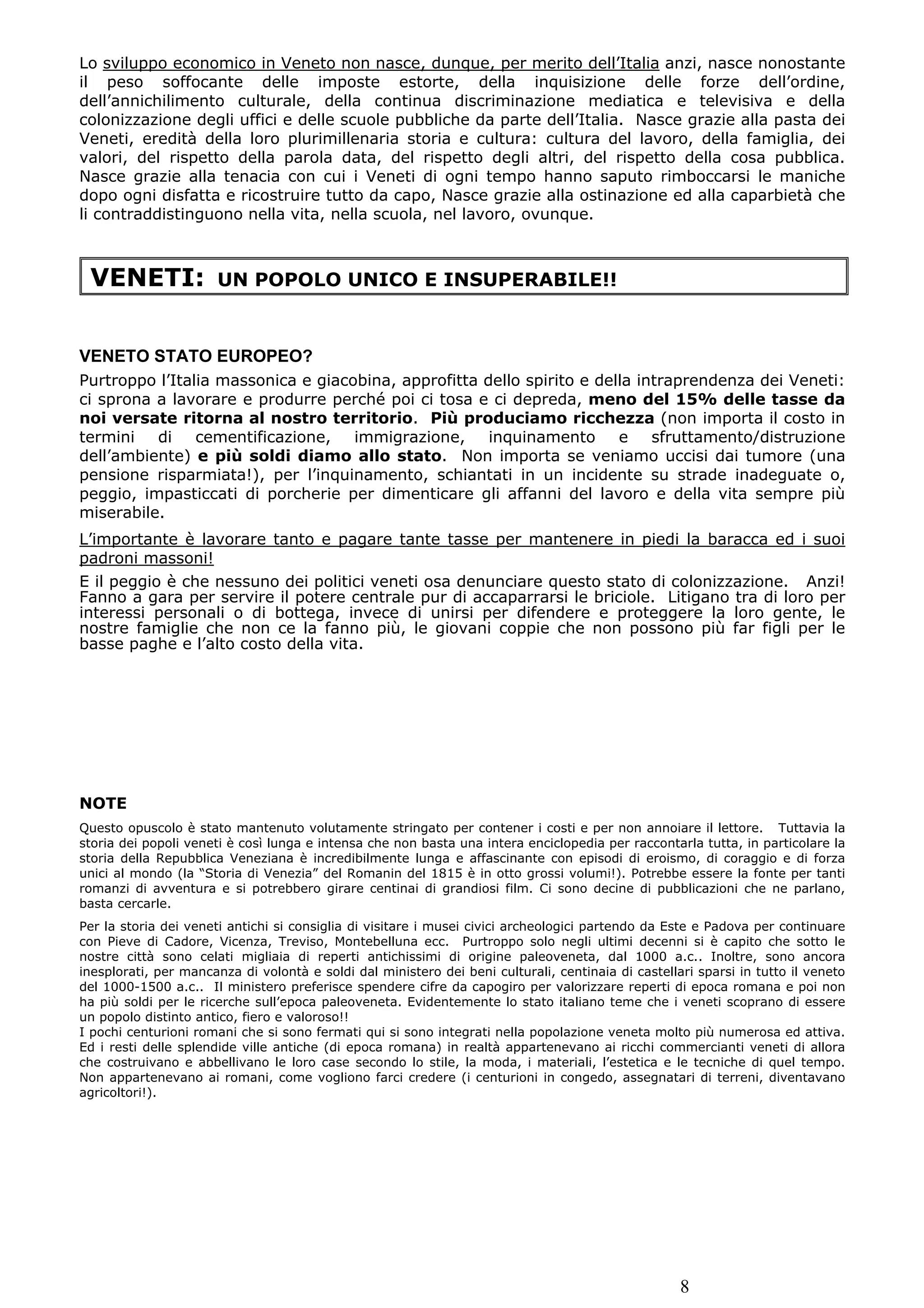 La vera storia dei veneti | PDF
