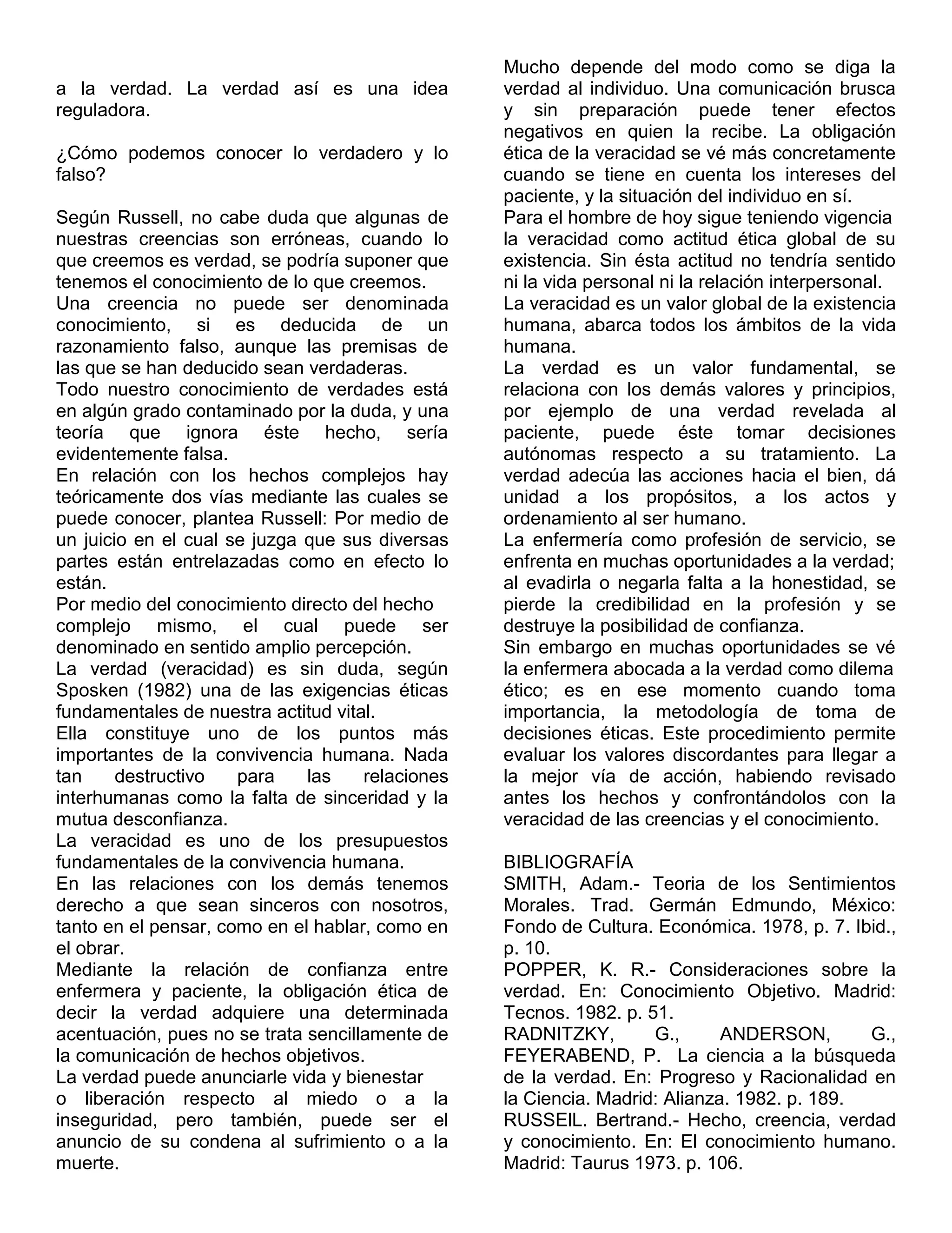 La verdad como valor | PDF