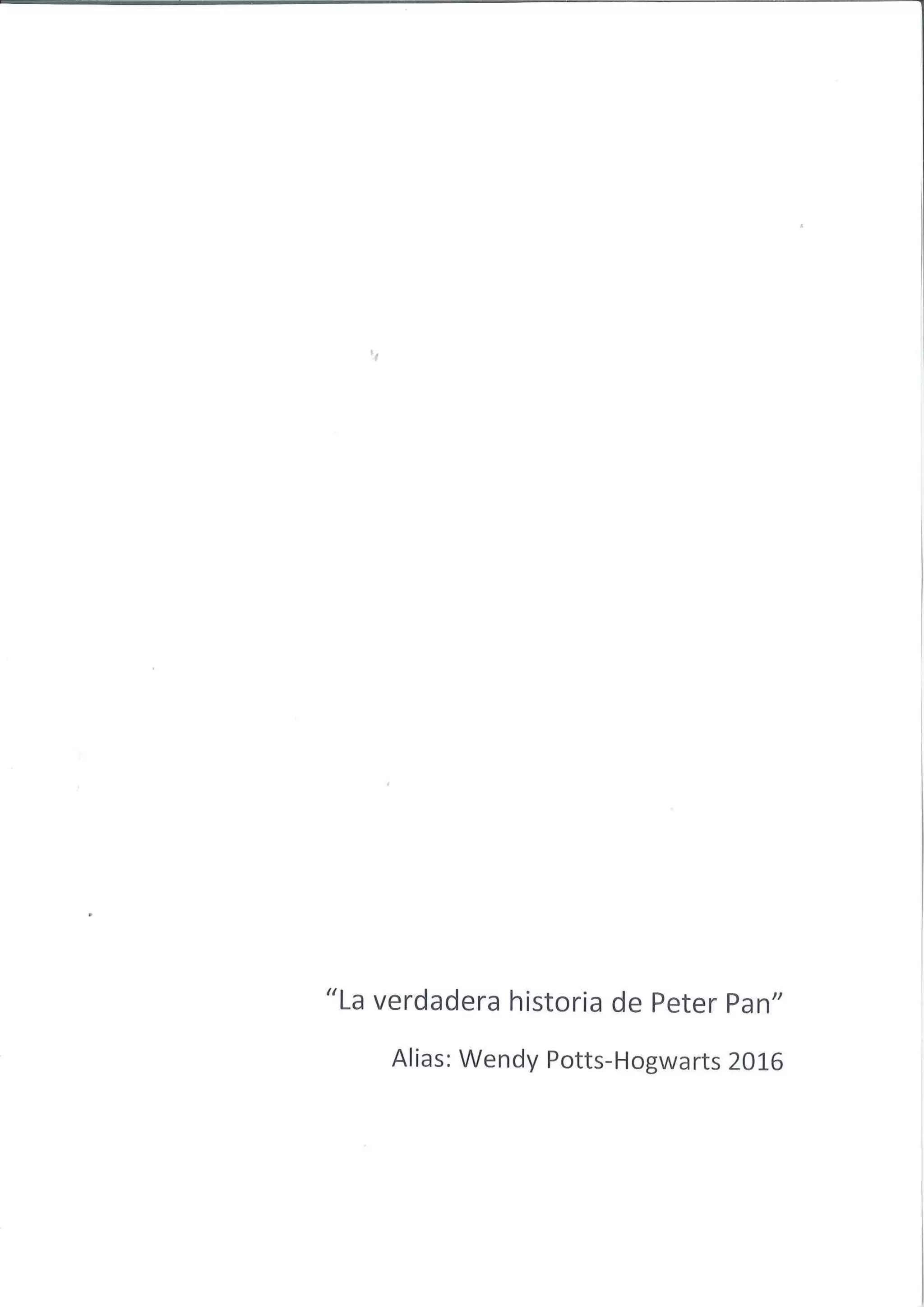 VII Concurso de Contos Os Rosales: "La verdadera historia de Peter Pan ...