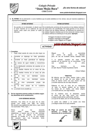 La versificación la metrica rima y ritmo | PDF