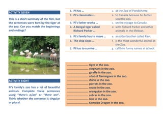 LIFE OF PI ACTIVITY PACK | PDF