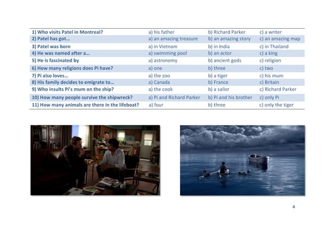 LIFE OF PI ACTIVITY PACK | PDF