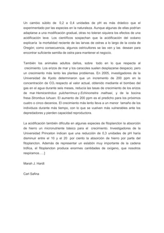 La vida oceánica amenazada | PDF