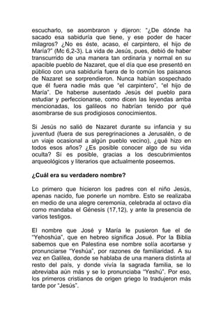La Vida Oculta De Jesus Docx