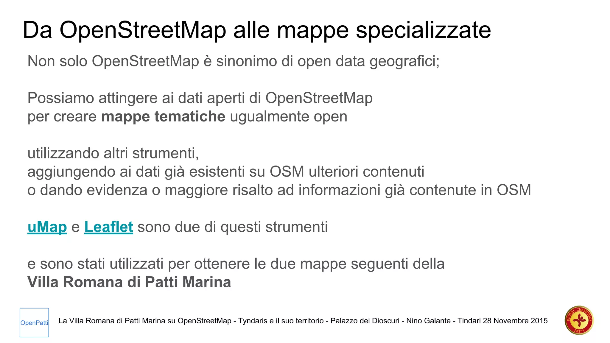 La Villa Romana di Patti su OpenStreetMap | PDF