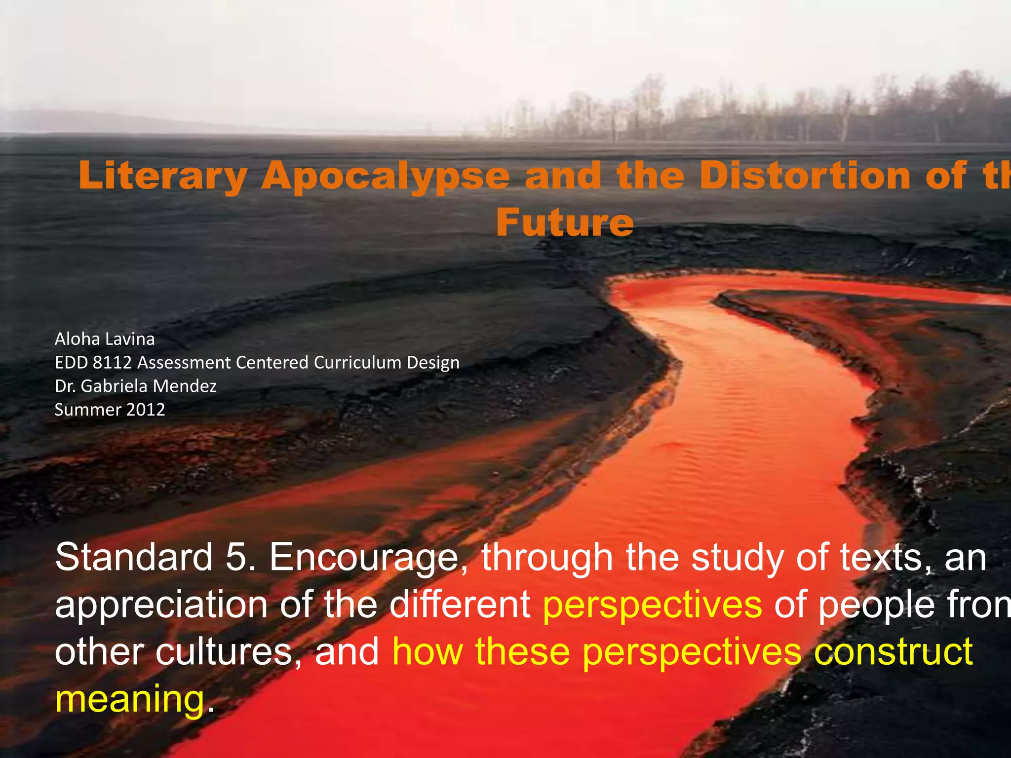 Unit Summary for Literary Apocalypse | PPT