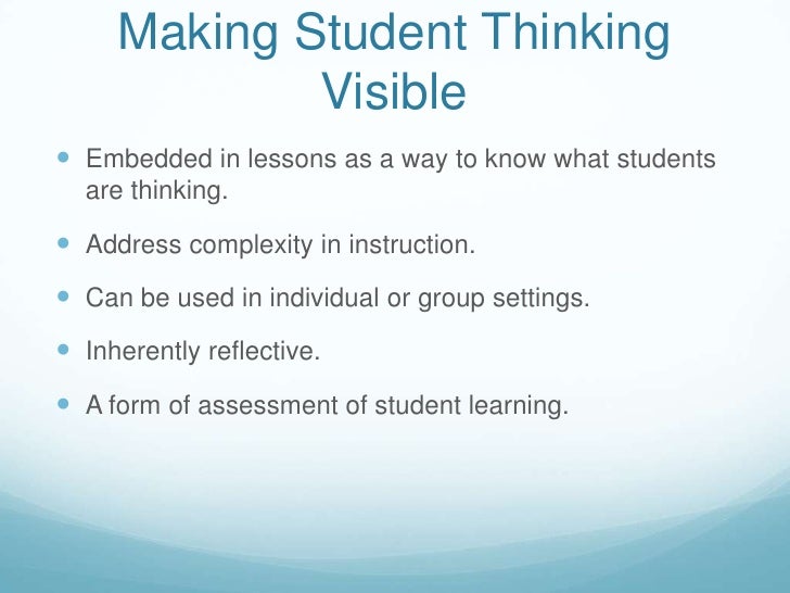 Making Thinking Visible