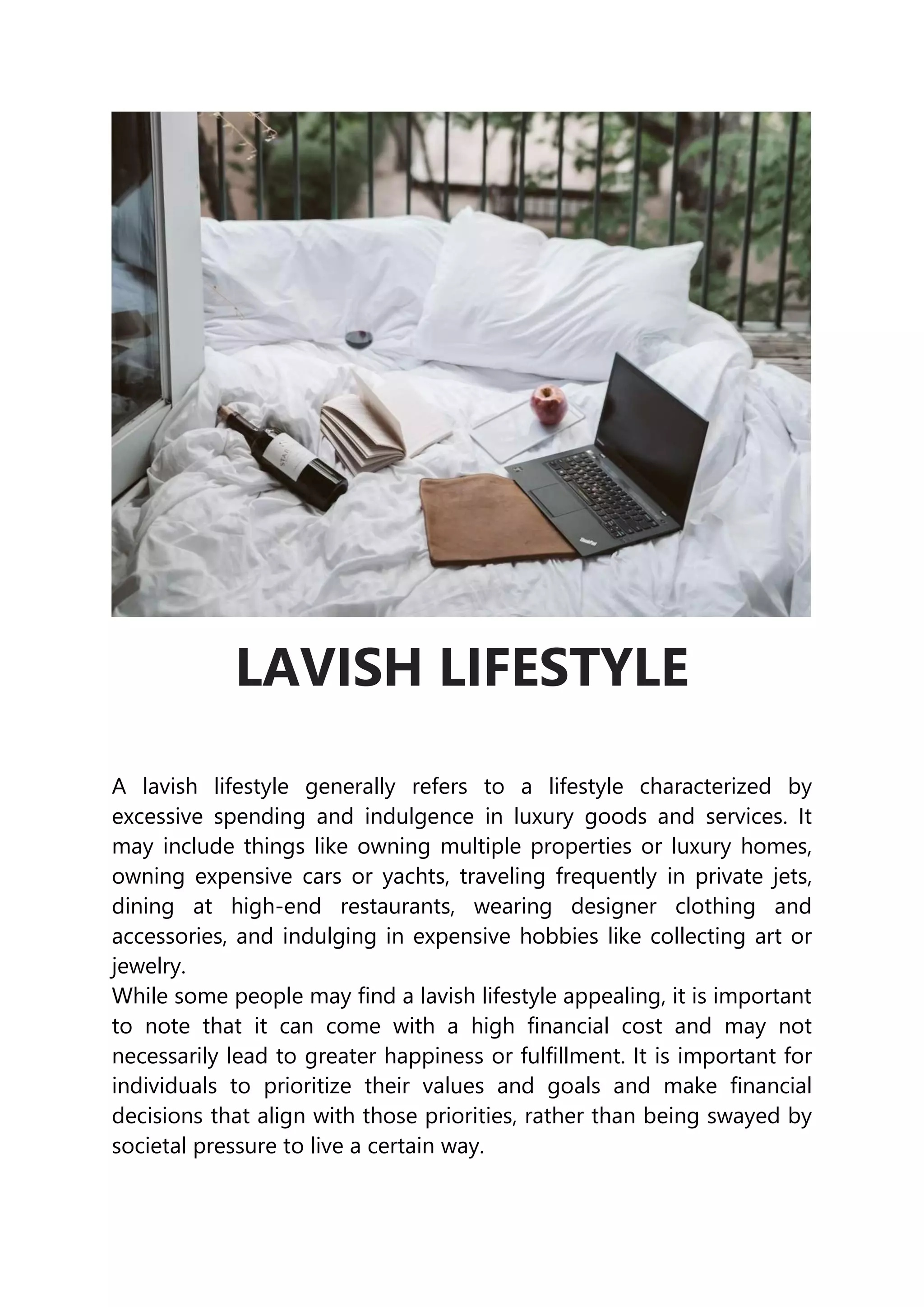 LAVISH LIFESTYLE | PDF