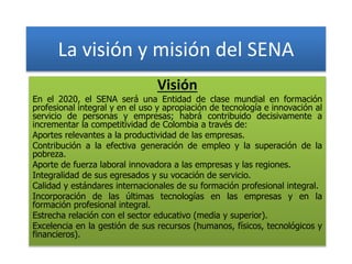 La visión y misión del sena | PPTX