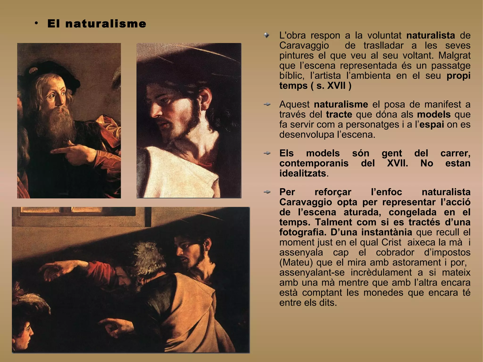 LA VOCACIÓ DE SANT MATEU - CARAVAGGIO | PPT