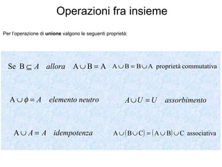 Lavorare con gli insiemi | PPT