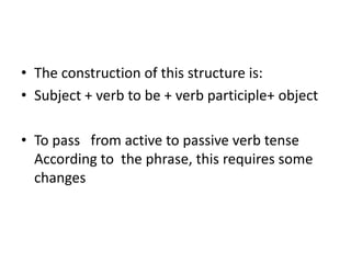 La voz pasiva | PPTX