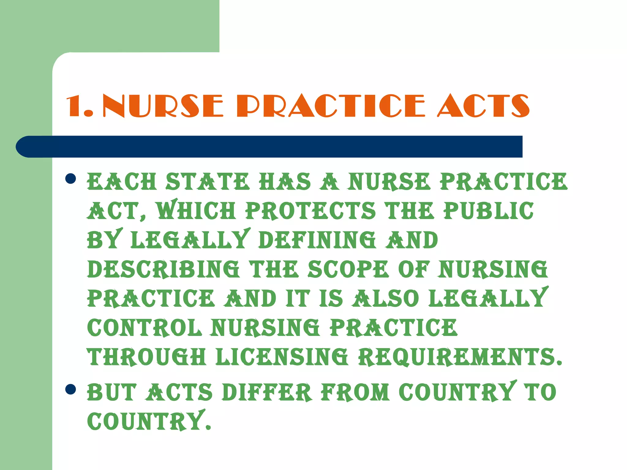 LAW AND NURSING PRACTICE | PPT