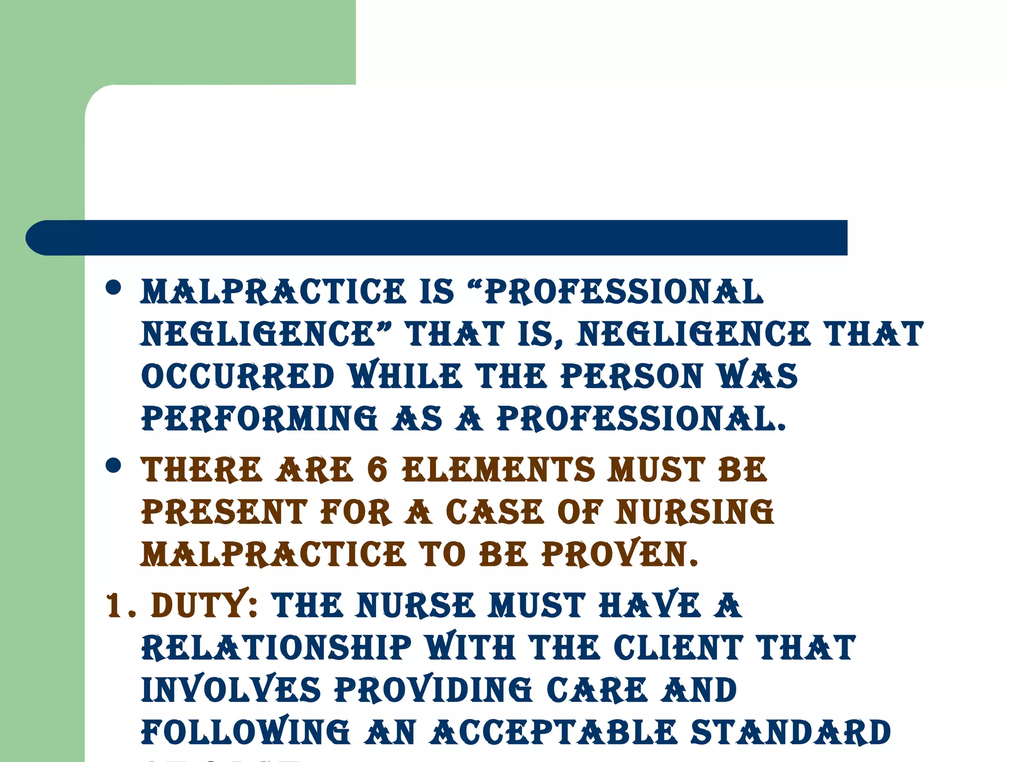 LAW AND NURSING PRACTICE | PPT