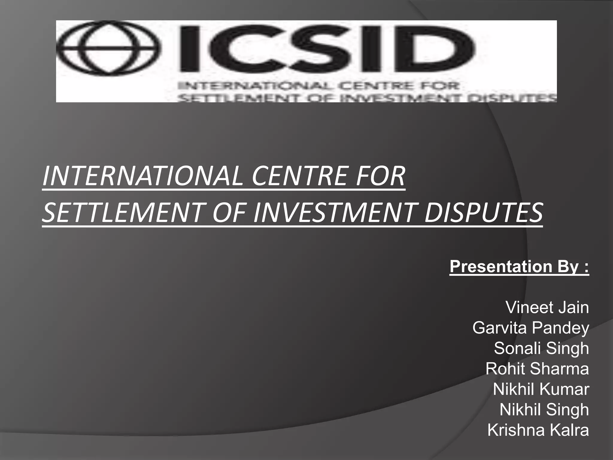 ICSID | PPTX
