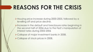 Global Financial Crisis 2008 | PPTX