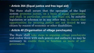 DIRECTIVE PRINCIPLES OF STATE POLICY ( IN DETAIL ) | PPTX