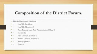 District Forum Under Consumer Protection Act 1986