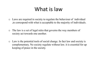 Importance Of Law Presentation | PPTX