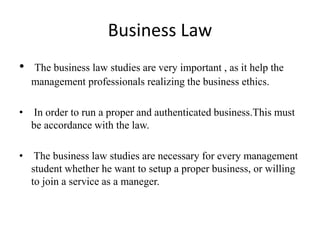 Importance Of Law Presentation | PPTX