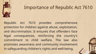 The Philippines: Republic Act 7610 Presentation | PPT