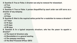 Appointment of directors and disqualification | PDF