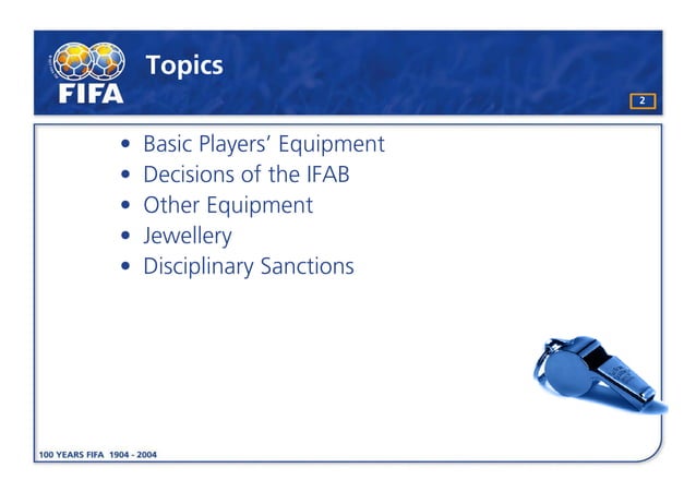 Law 4 The Players Equipment | PPT