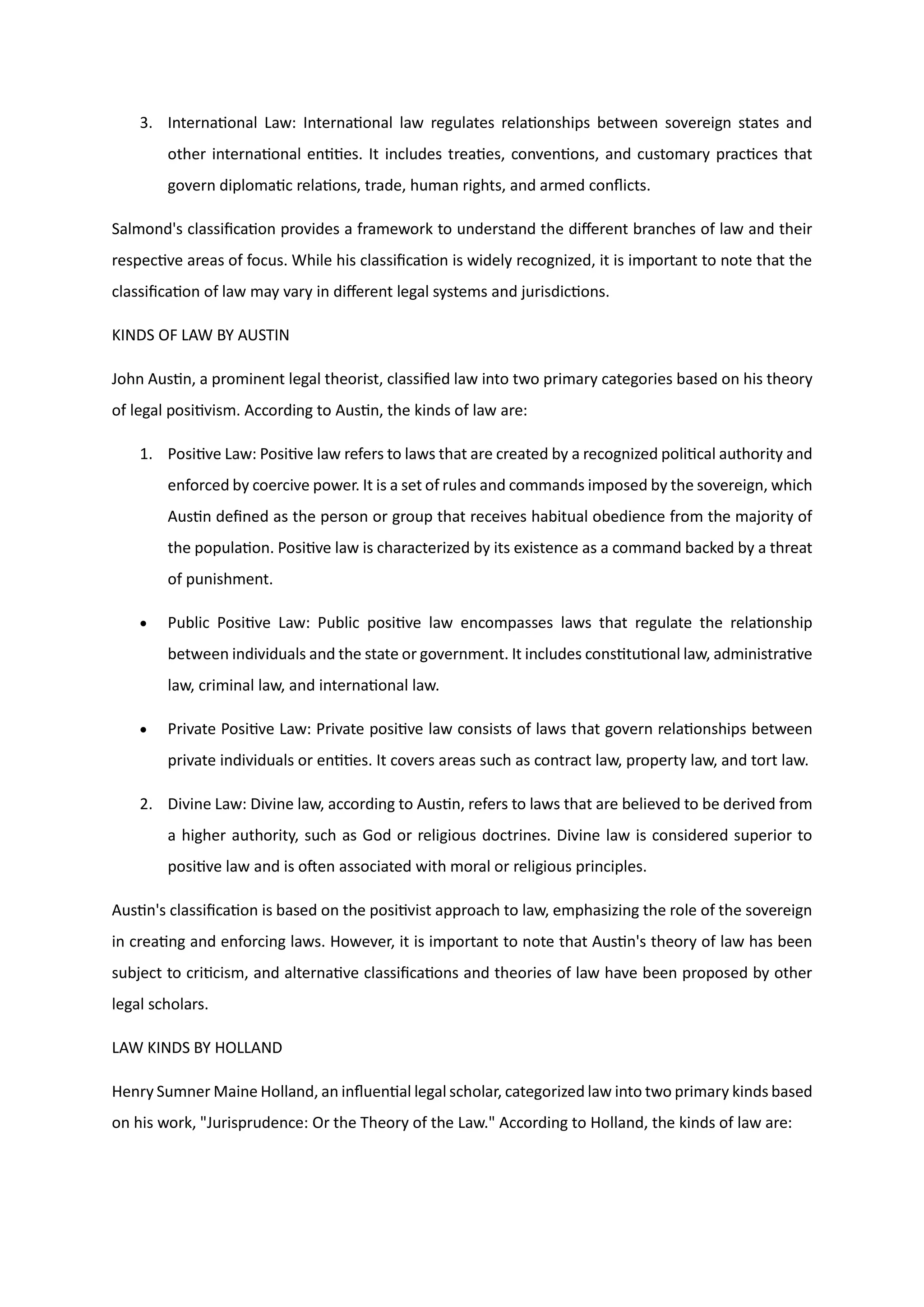 Kinds of law, MEANING OF LAW , LAW AND ITS NATURE | PDF