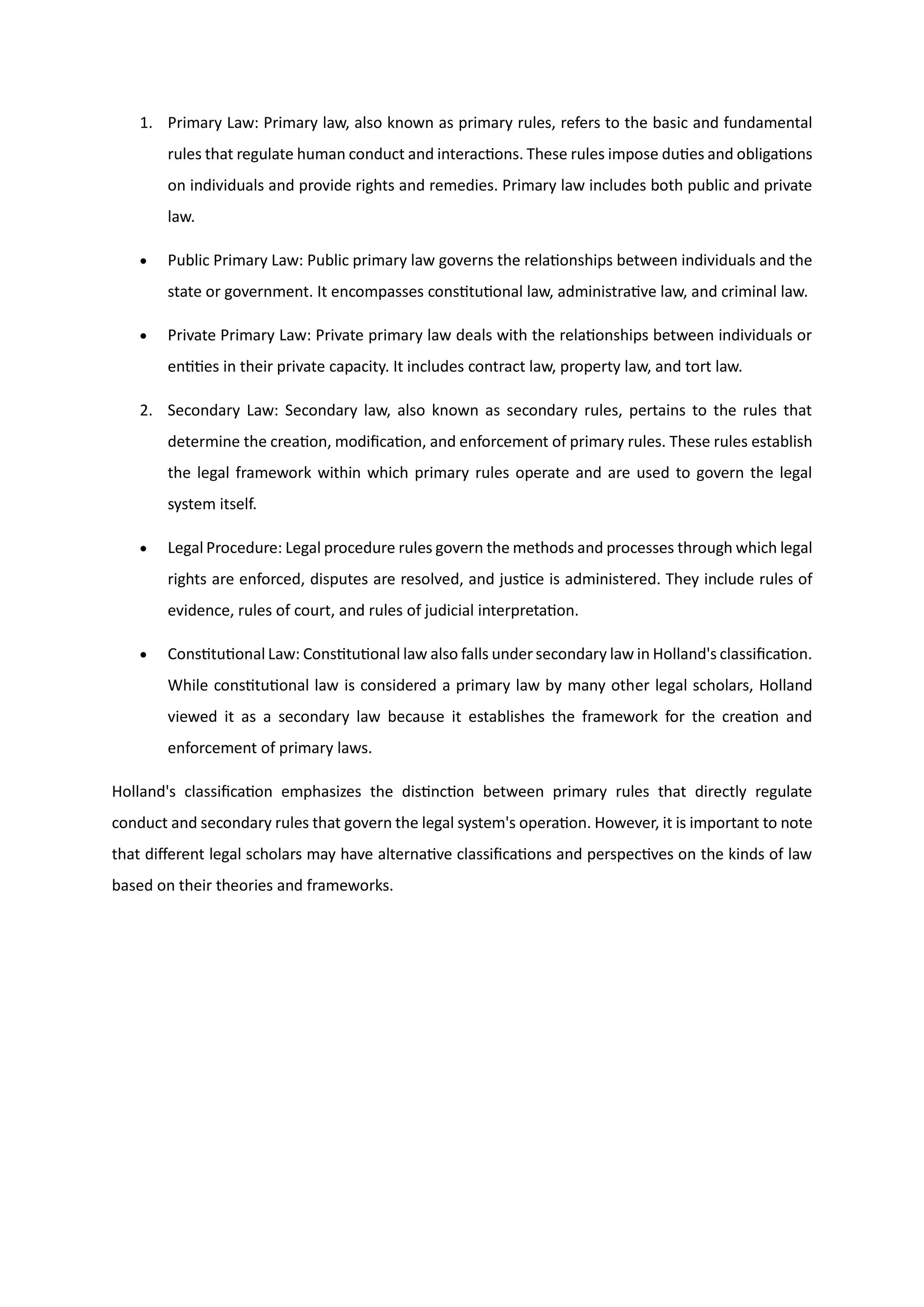 Kinds of law, MEANING OF LAW , LAW AND ITS NATURE | PDF