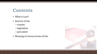 Law - sources & types, part of planning legislation | PDF
