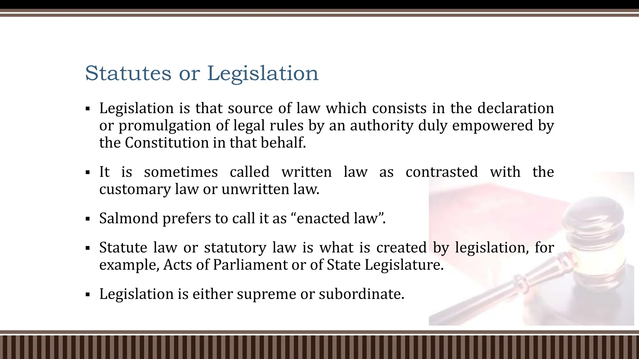 Types and sources of law in planning legilation | PPTX