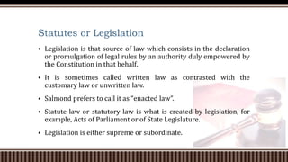 Types and sources of law in planning legilation | PPT