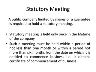Law meetings (companies act) | PPTX